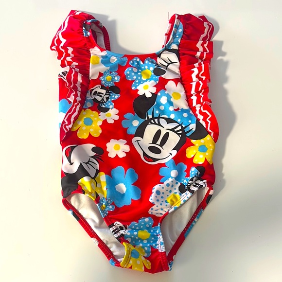 Disney | Swim | Disney Minnie Mouse Kids Swimwear Red And Blue | Poshmark